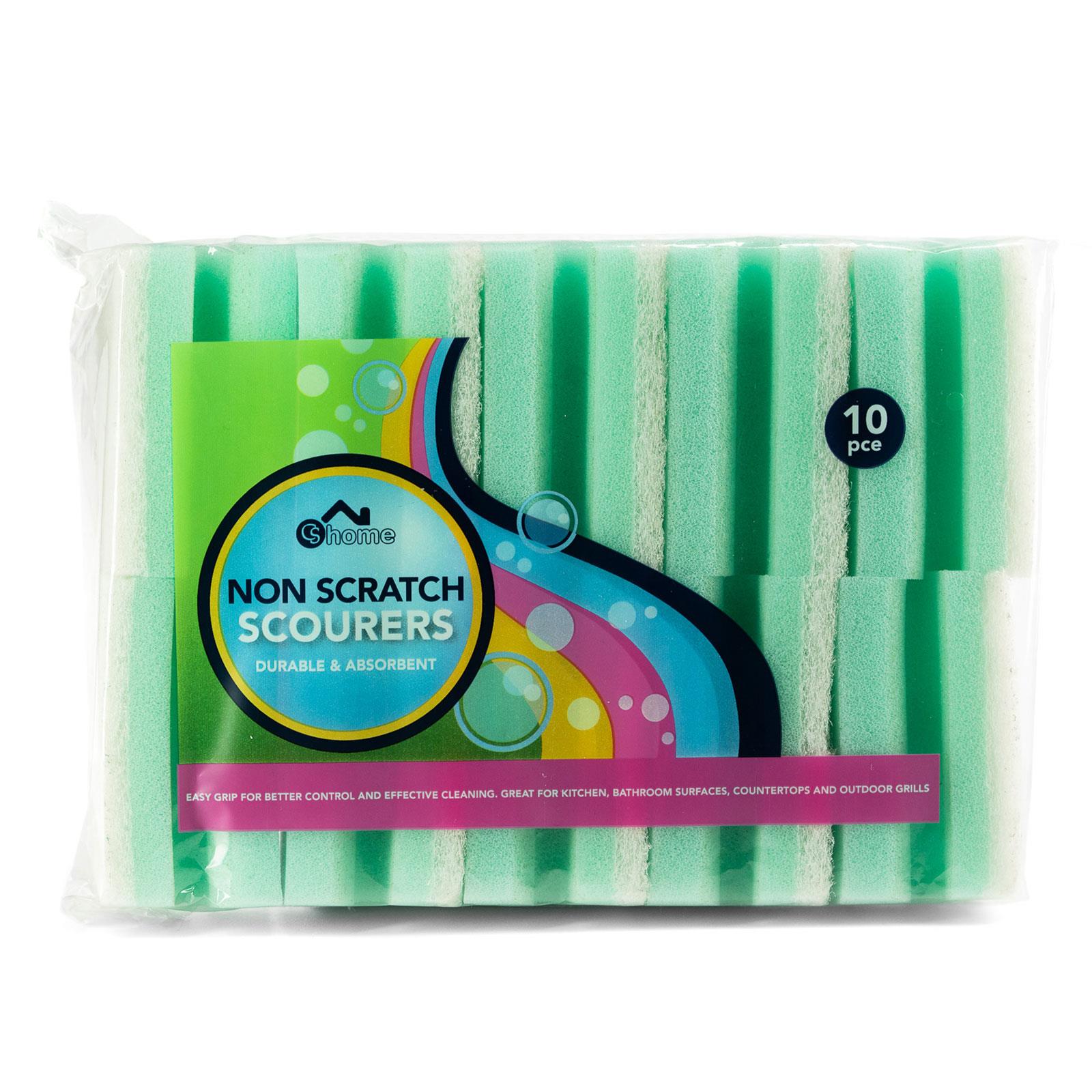 Cs Home Non Scratch Sponge Scourers Gentle Cleaning Sponges for Kitchen ...