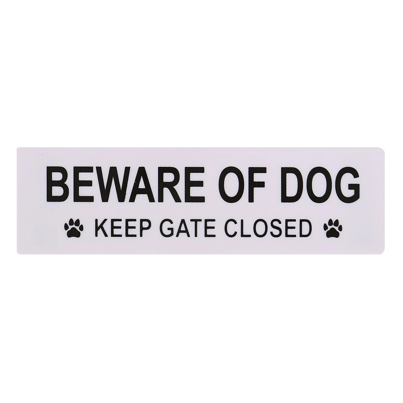 Ashley Plastic Beware of Dog Sign - 20cm x 6cm