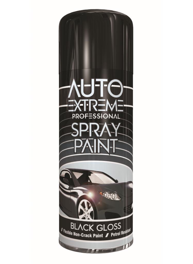 Auto Extreme Black Gloss Spray Paint 400ml