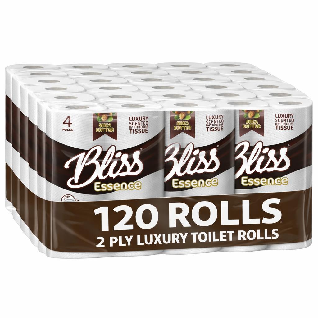 120 Luxury Scented Bliss 2Ply Shea Butter Scent Tissue Rolls 40*3 Pack ...