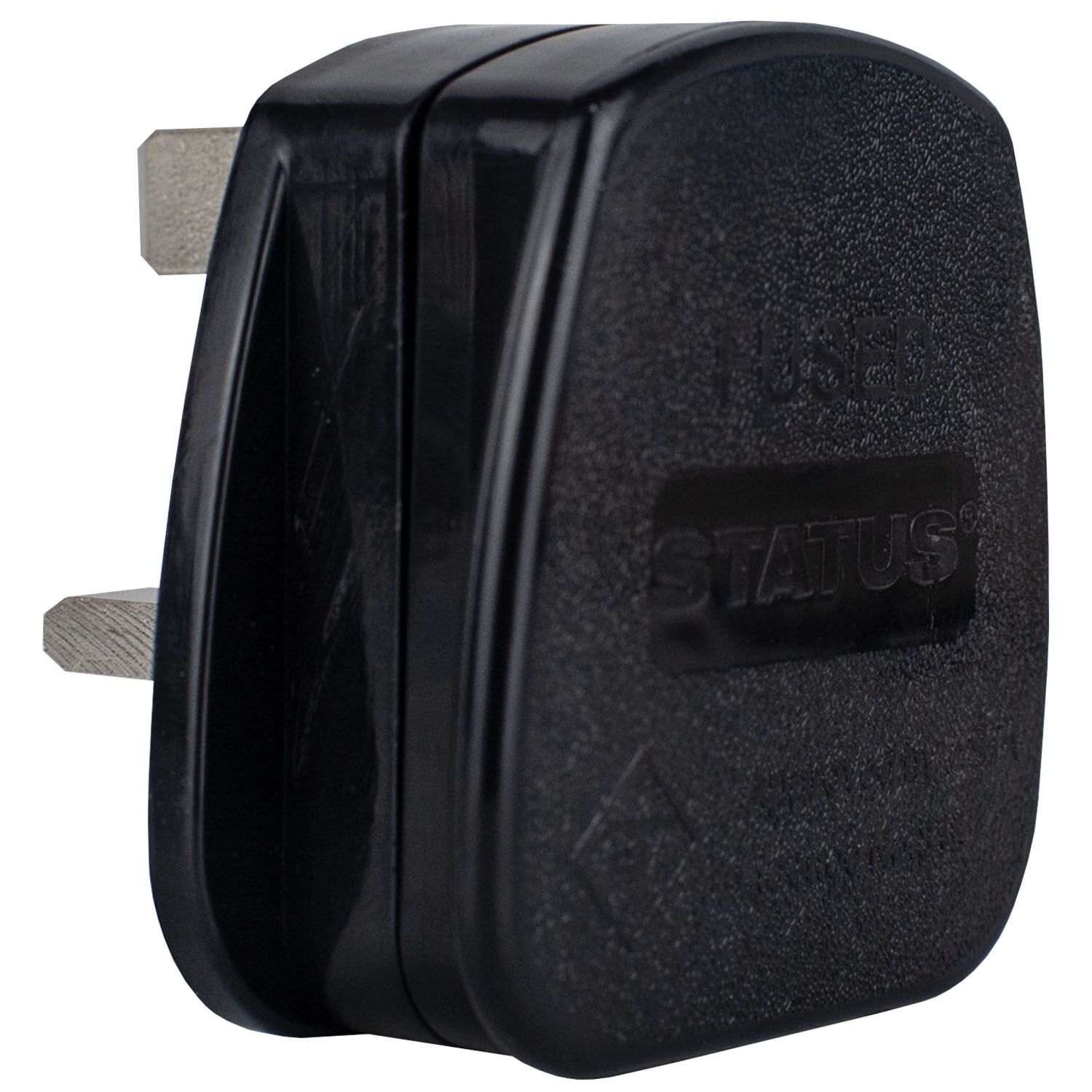Status 13 Amp 3-Pin Plug - Black