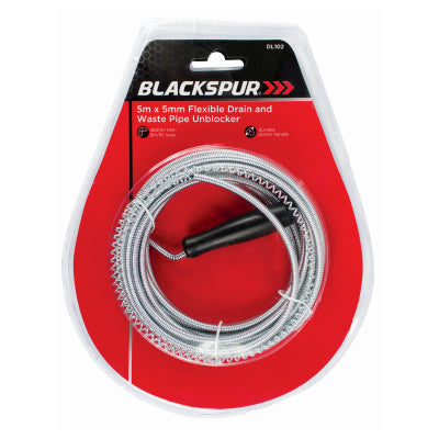 5M X 5MM Flexible Drain And Waste Pipe Unblocker