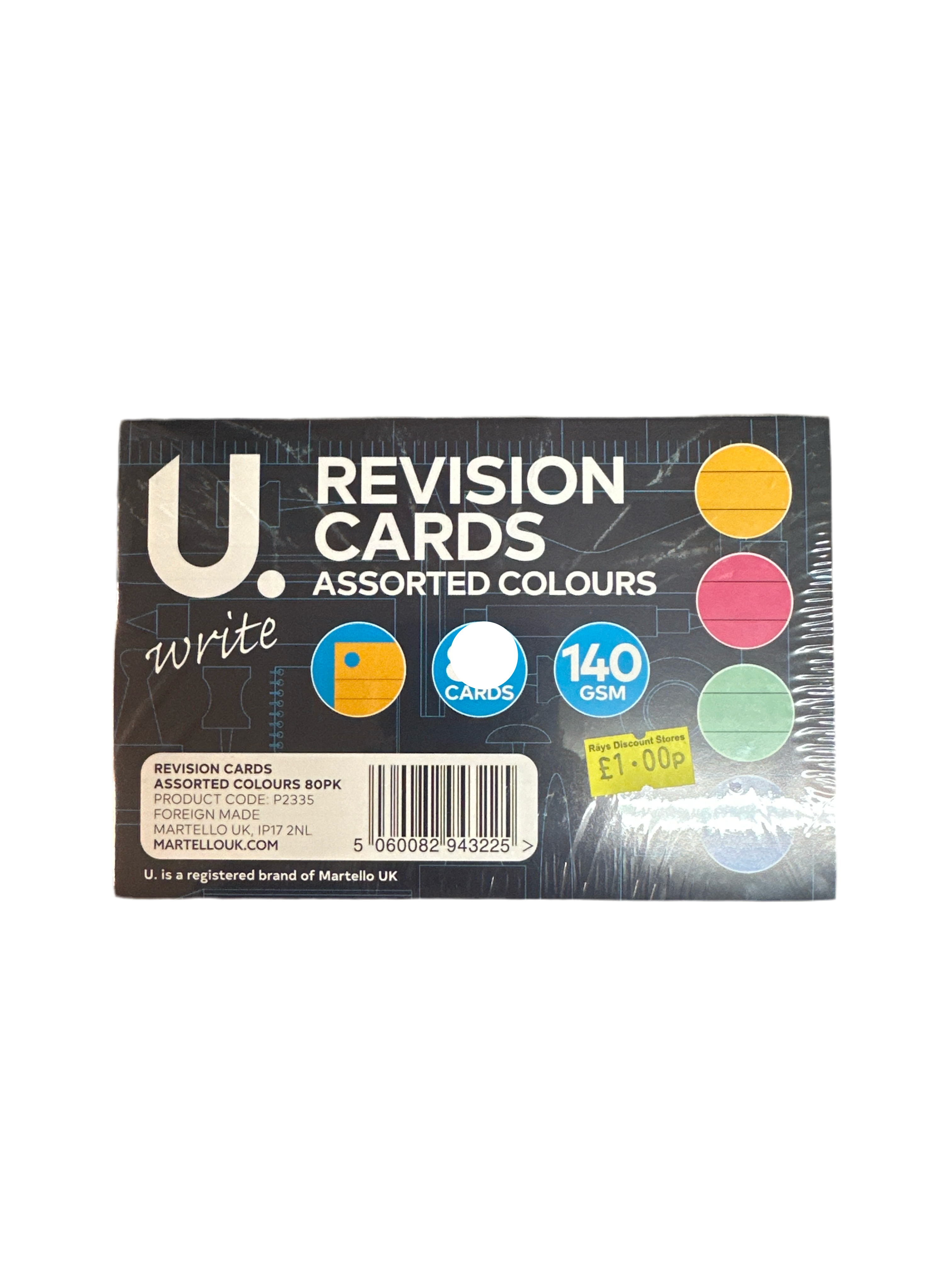 Revision Cards Assorted Colours 60 Pack