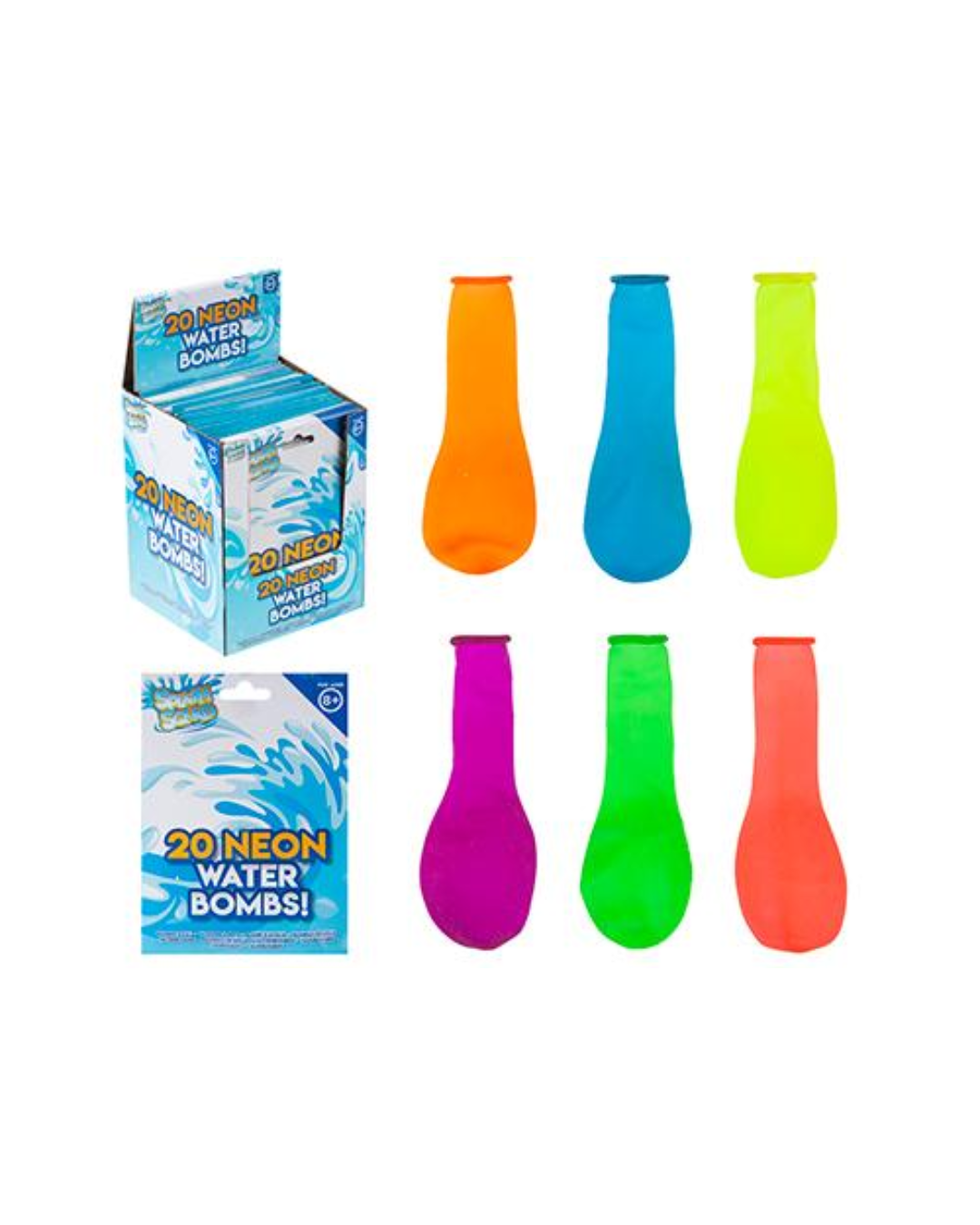 20 Neon Water Balloons per Pack